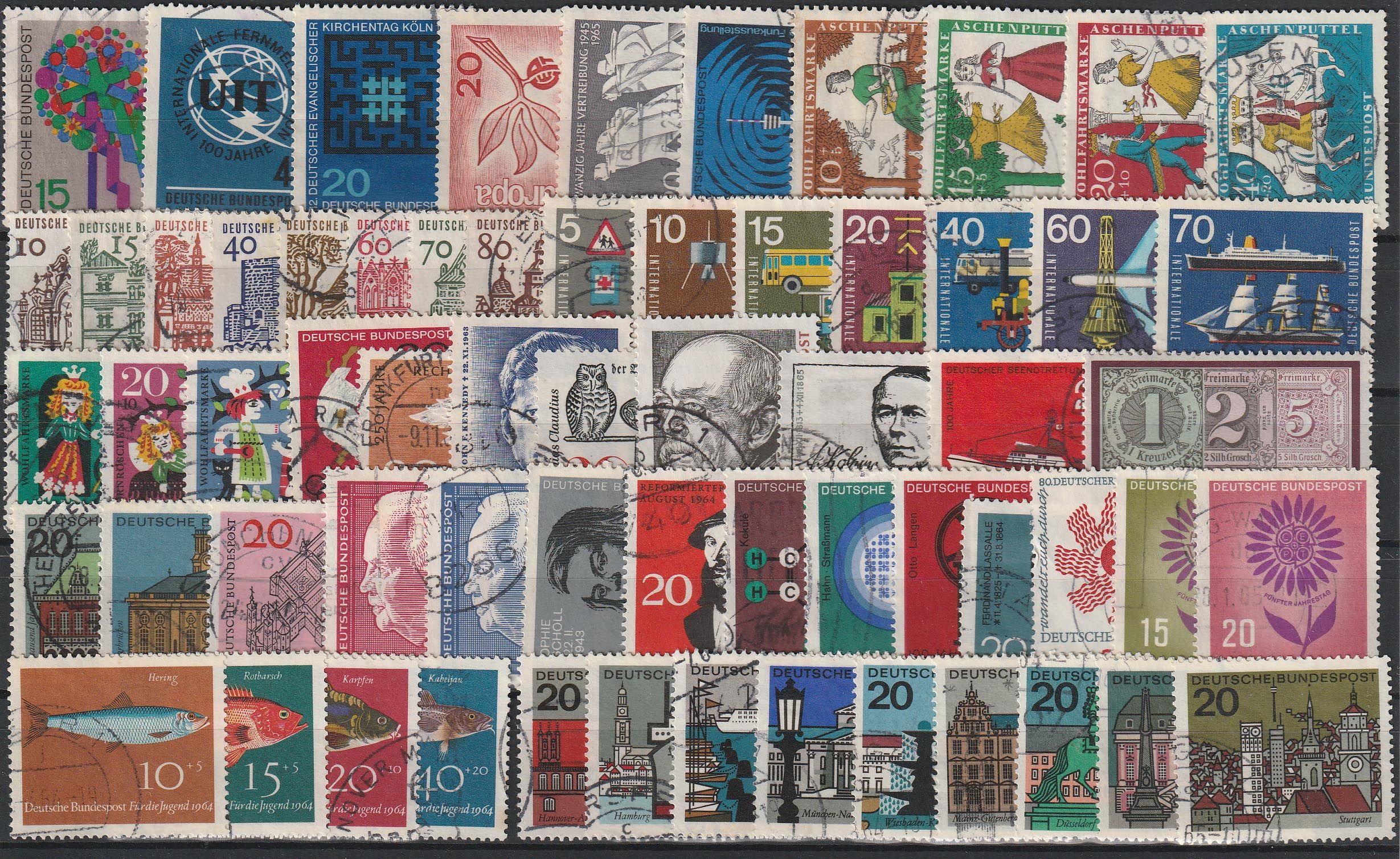 aukcije.hr - Durieux karton Njemačka Bund 1964-1965 lot rabljenih maraka