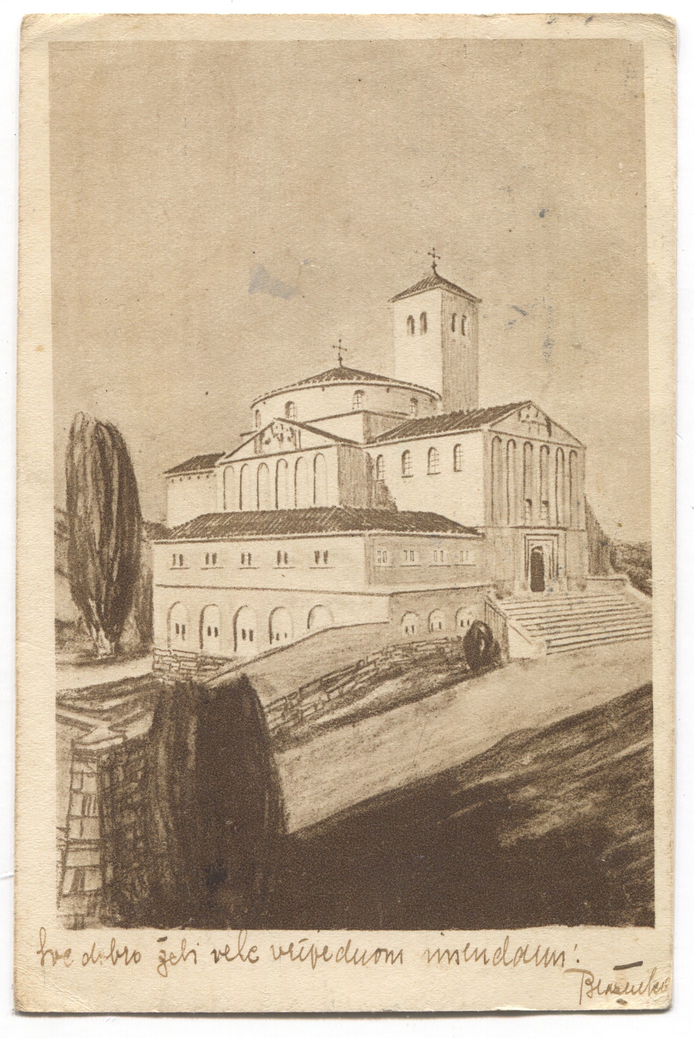 aukcije.hr - DUVNO / TOMISLAVGRAD - SPOMEN CRKVA, 1925.g.