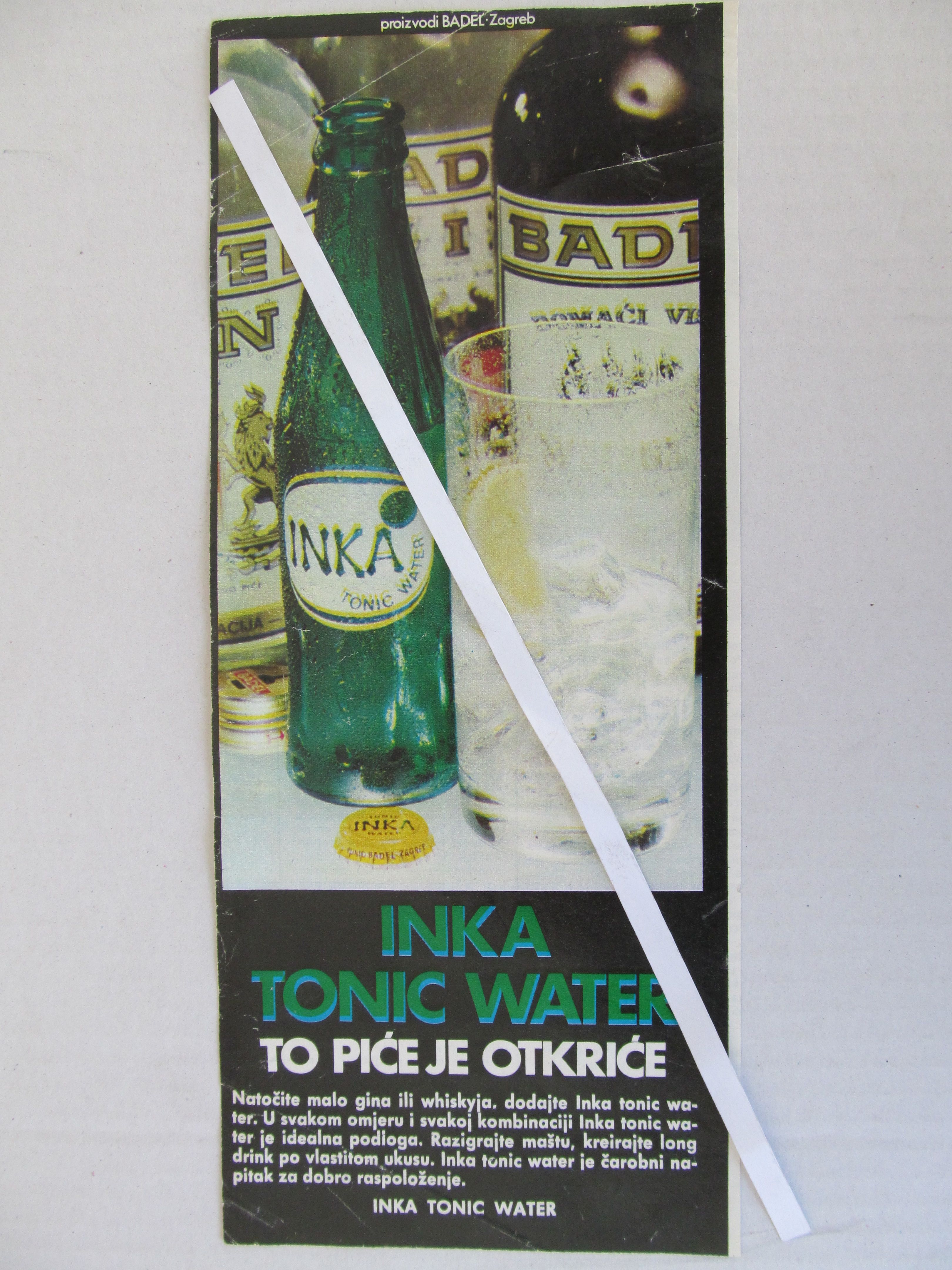 aukcije.hr - Reklama BADEL-INKA Tonic water