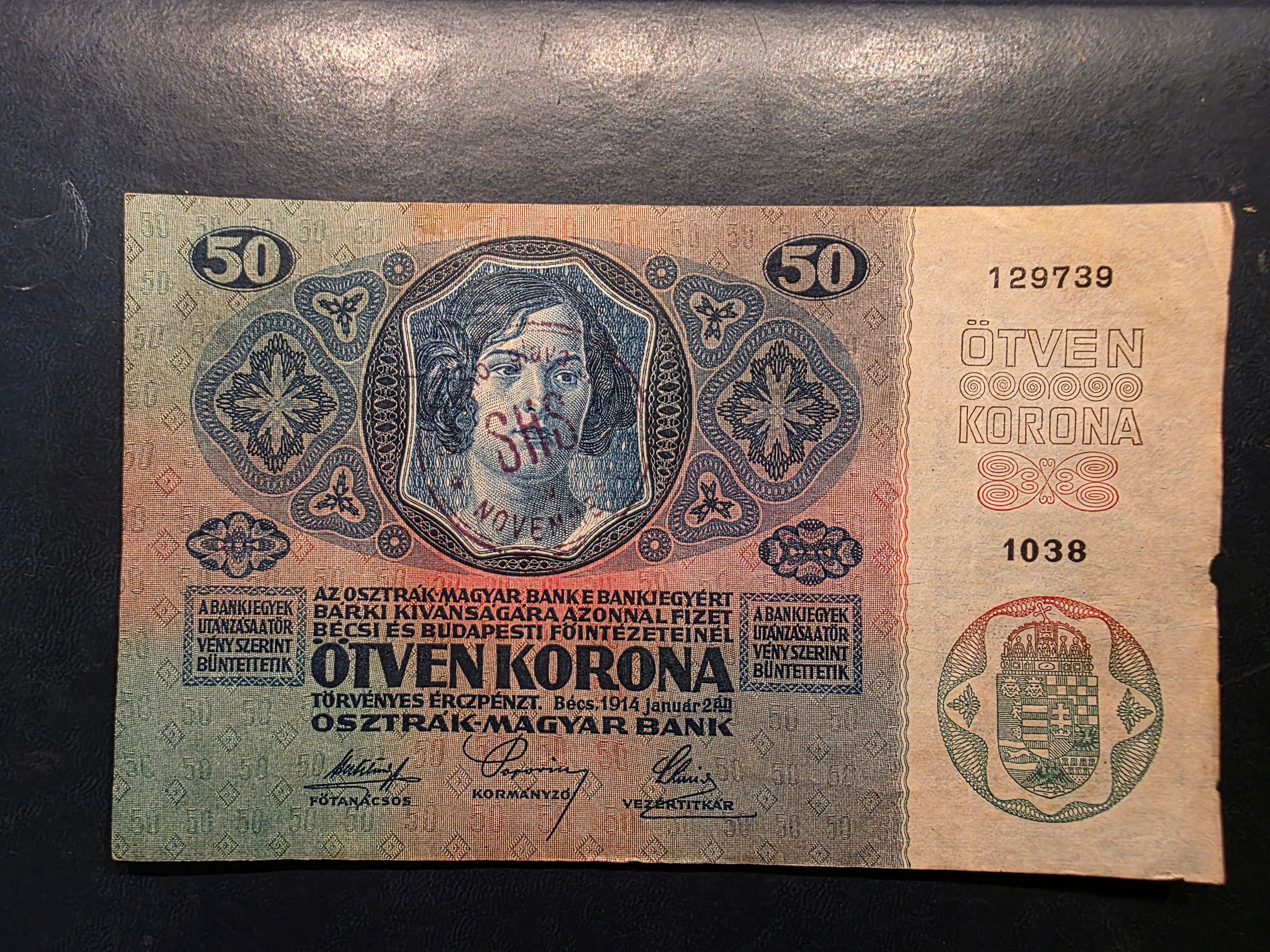 aukcije.hr - 50 KRUNA 1914 SHS PEČAT NOVO MESTO