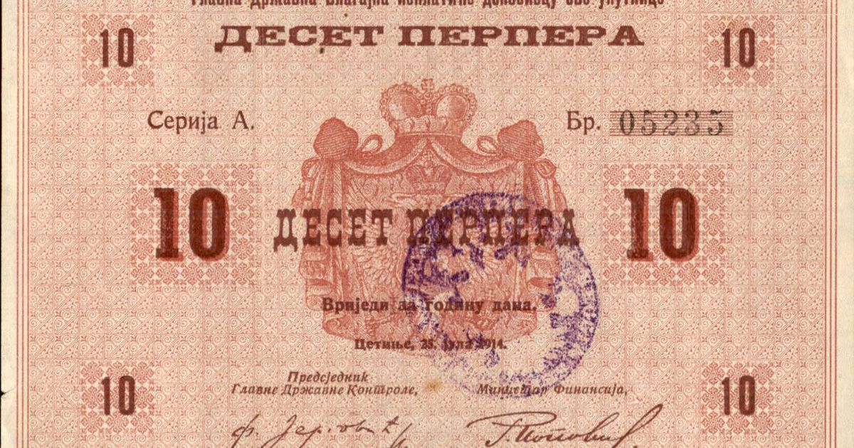 aukcije.hr - CRNA GORA 10 perpera 1914