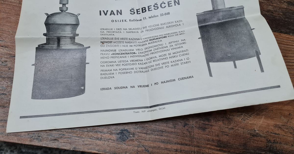 aukcije.hr - Stari reklamni letak - Bakrokotlarska radionica