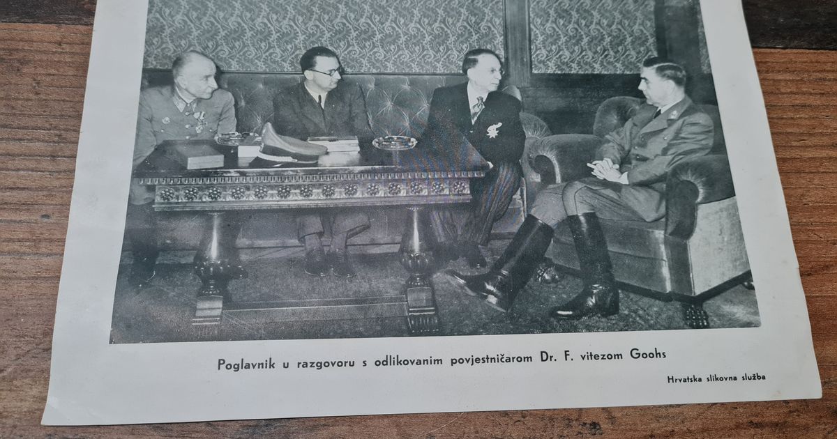 aukcije.hr - Stari dokument - Poglavnik u razgovoru...Goohs