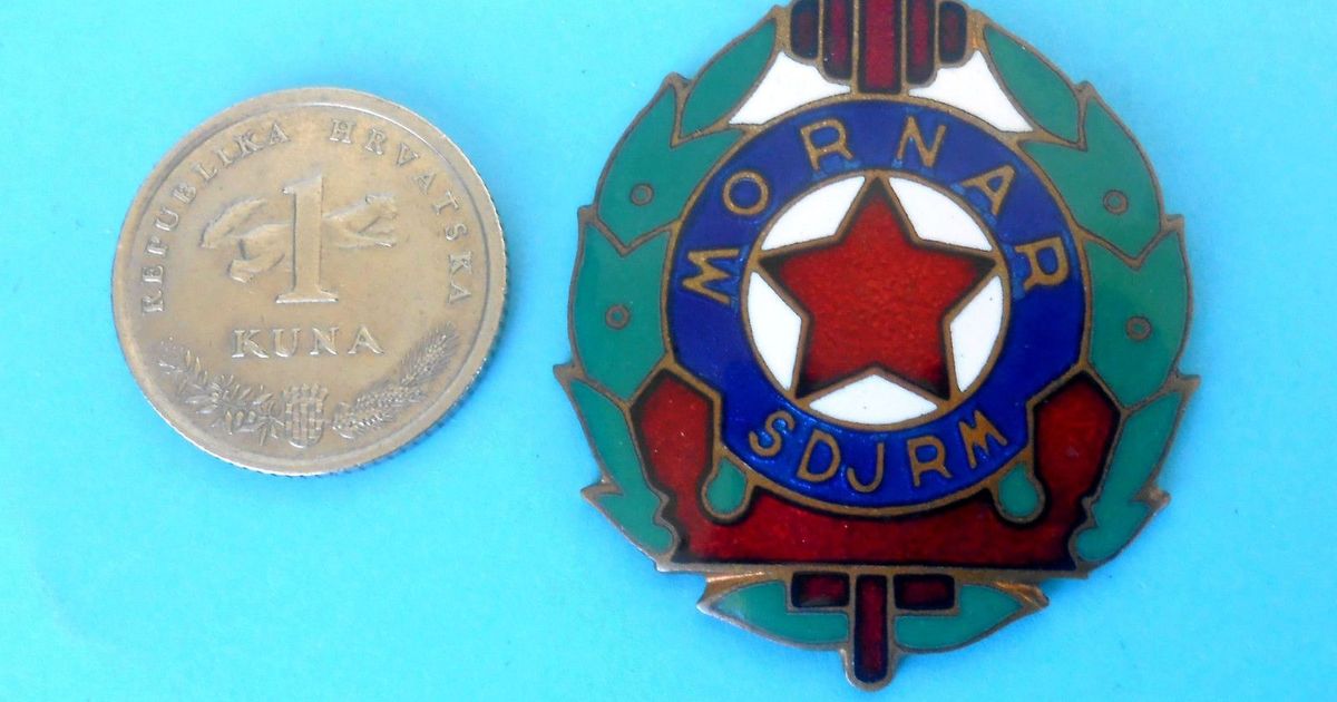 aukcije.hr - MORNAR SD JRM (Split) stara emajlirana plaketa iz 1957 ...