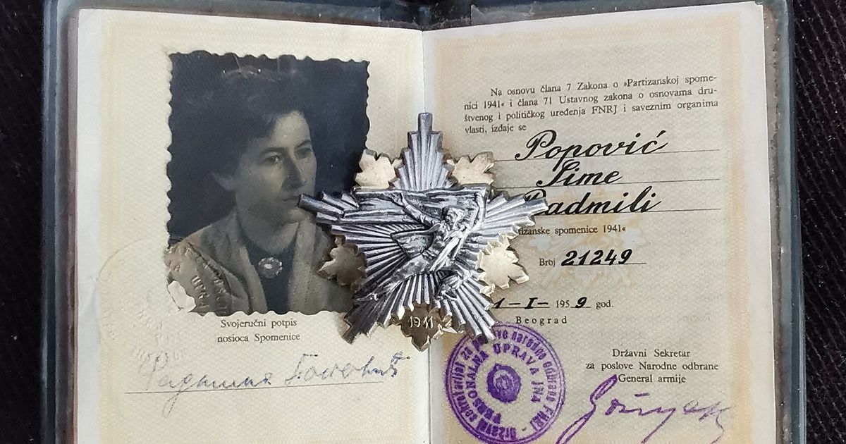 aukcije.hr - Partizanska spomenica 1941. - Iskaznica Nr: 8439 ...