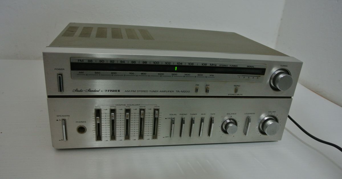 aukcije.hr - Metalni receiver Fisher TA-M200,sve radi,ima radio,aux ...