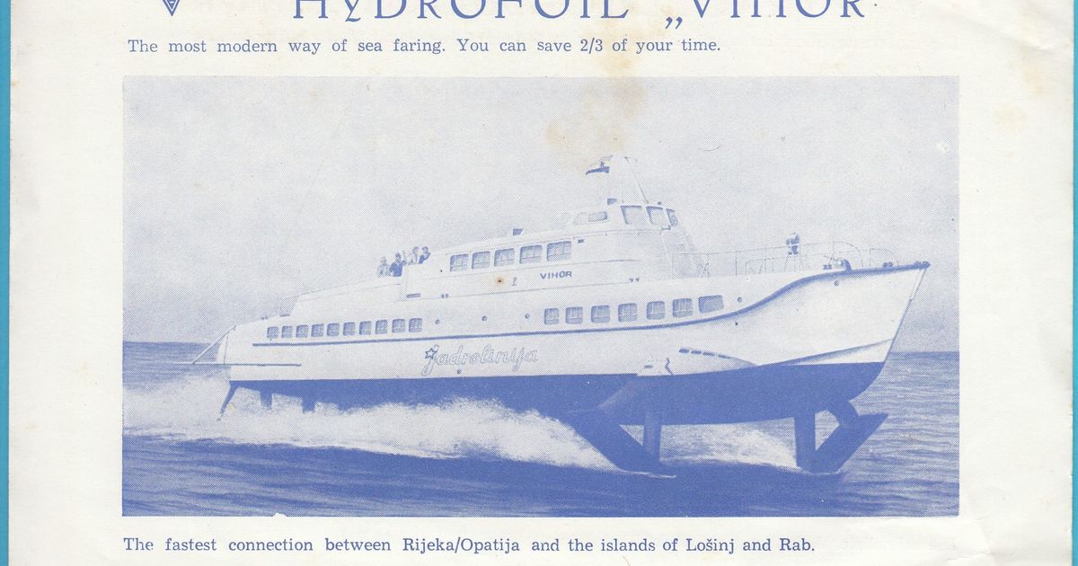 aukcije.hr - JADROLINIJA RIJEKA Hidrogliser VIHOR vozni red 1961 ...