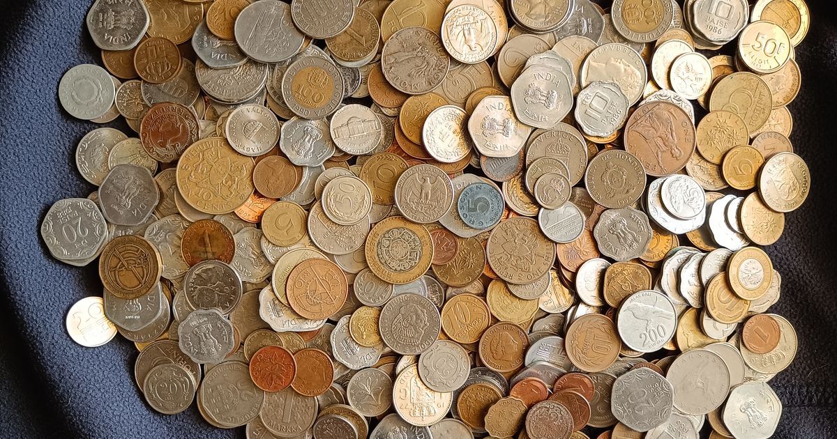 aukcije.hr - Strane kovanice,500+ komada,cca 2000 g