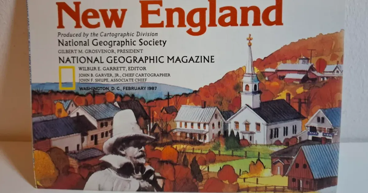 aukcije.hr - Karta / Mapa Making of America - New England (SAD ...