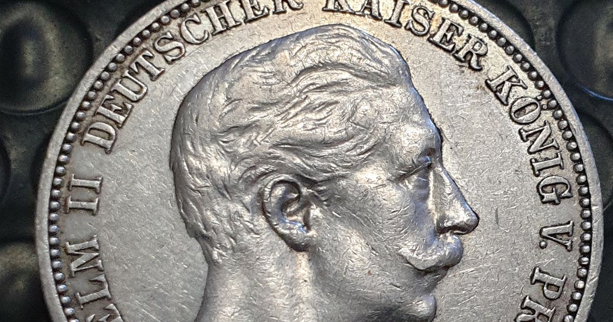 aukcije.hr - IZUZETNO 3 Mark 1912A Wilhelm II Srebro 16.7gr .900 GOTT ...